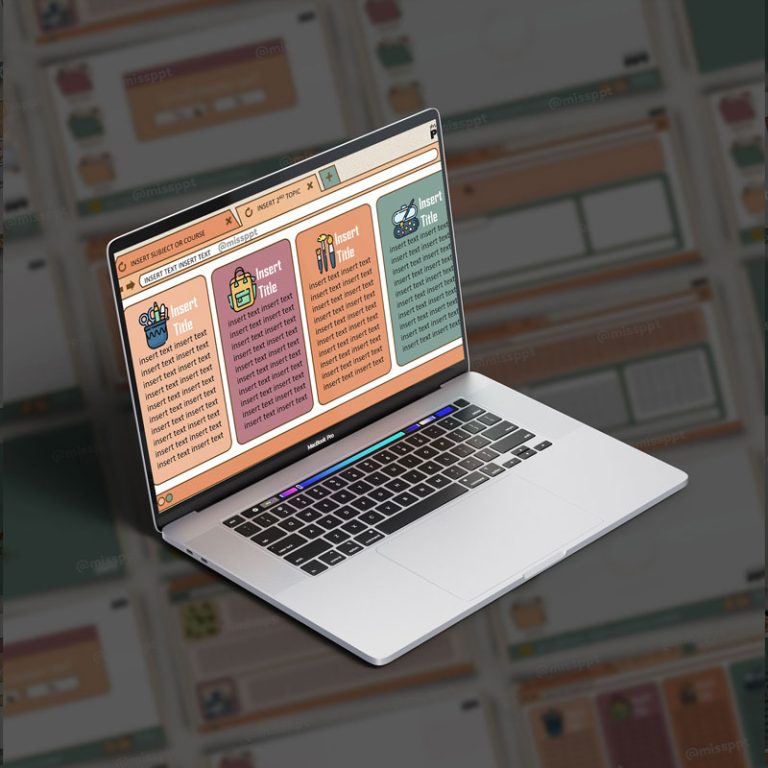 Aesthetic Desktop PowerPoint Template - Miss PPT