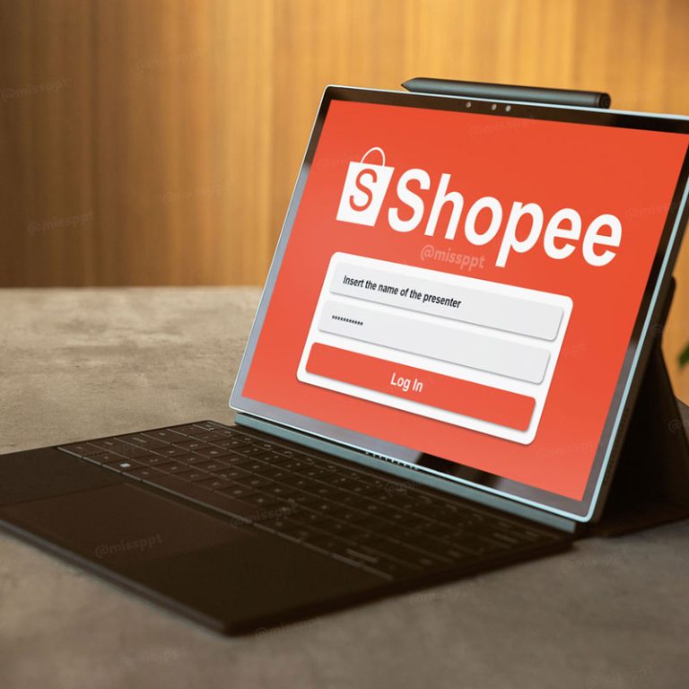 Shopee Inspired PowerPoint Template - Miss PPT