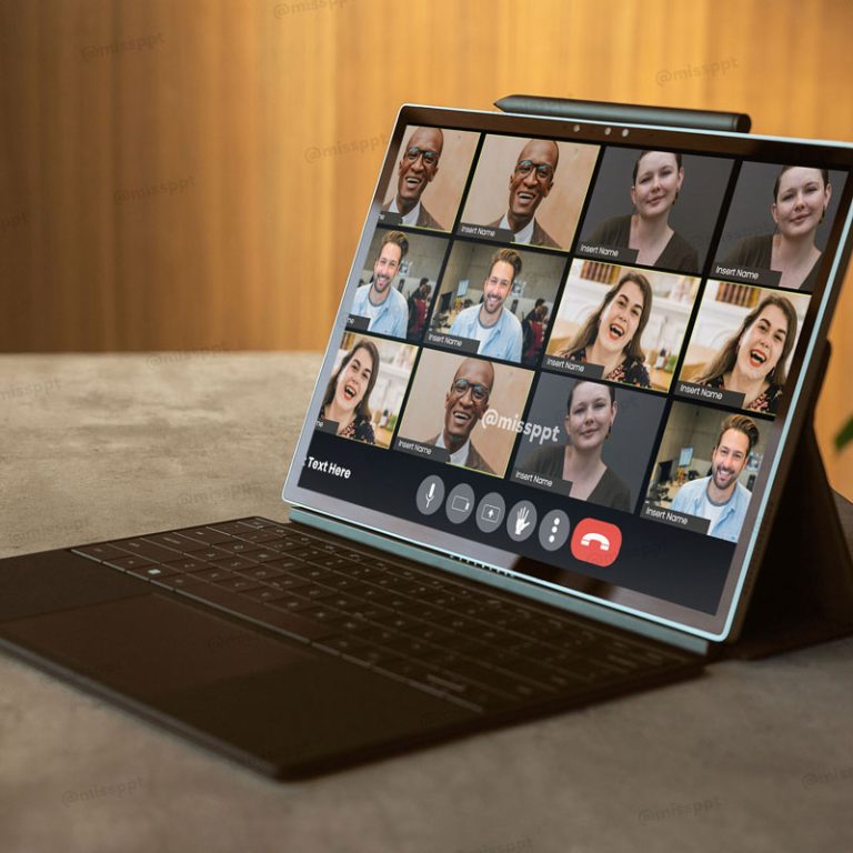 Google Meet Inspired PowerPoint Template - Miss PPT